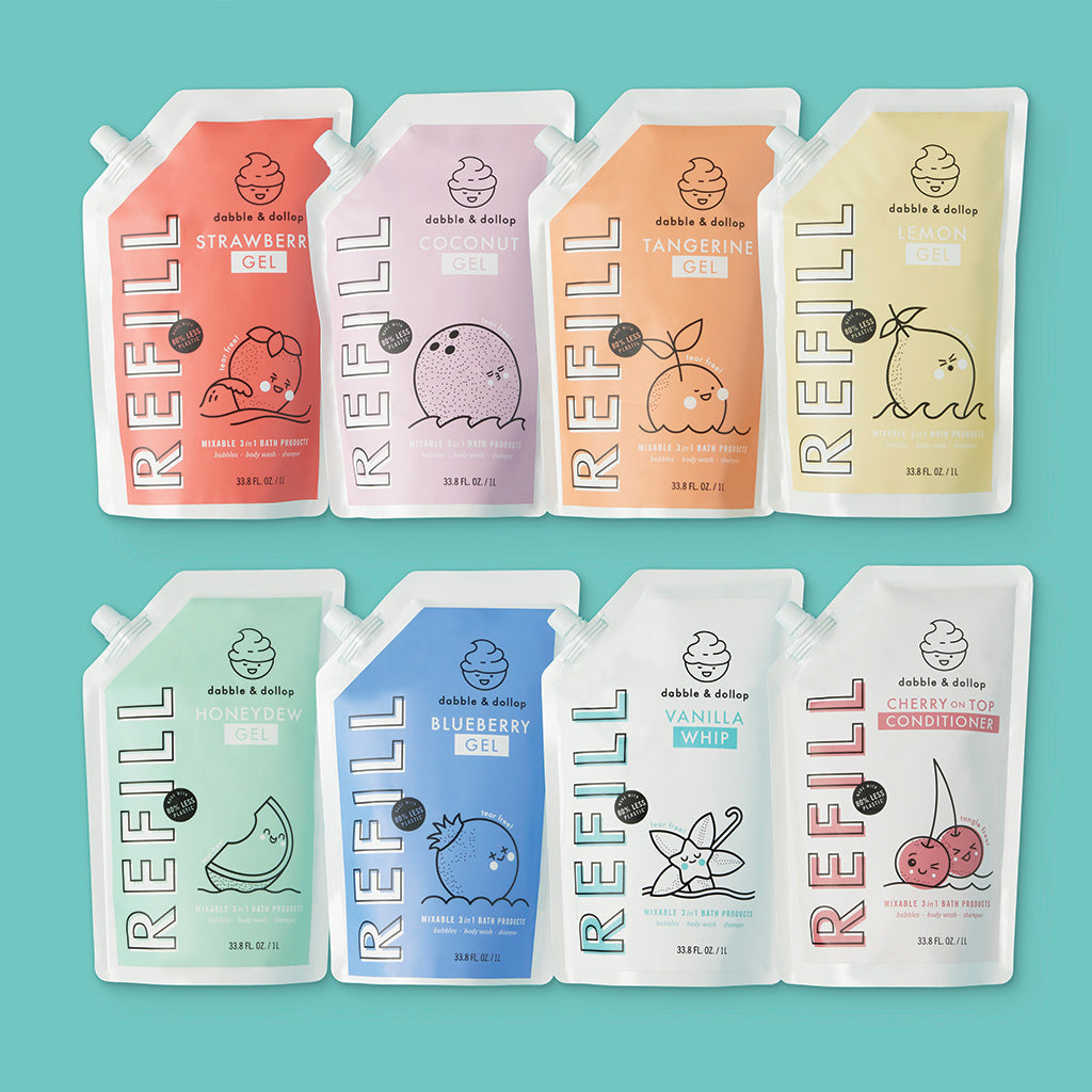 Eco-Friendly Refills & Samples for Kids Bath | Dabble & Dollop