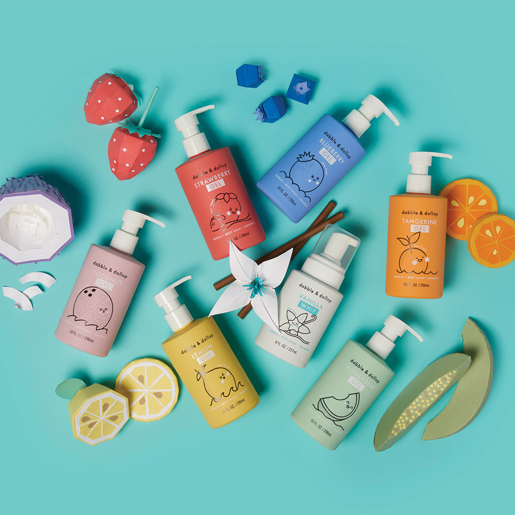 Individual Kid's Bath Gel Bottles | Dabble & Dollop