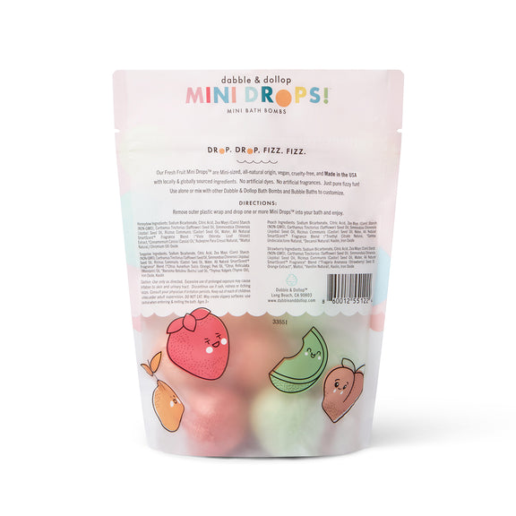 Fresh Fruit Mini Bath Bombs | Kid-Safe Fruity Bath Fun – Dabble & Dollop